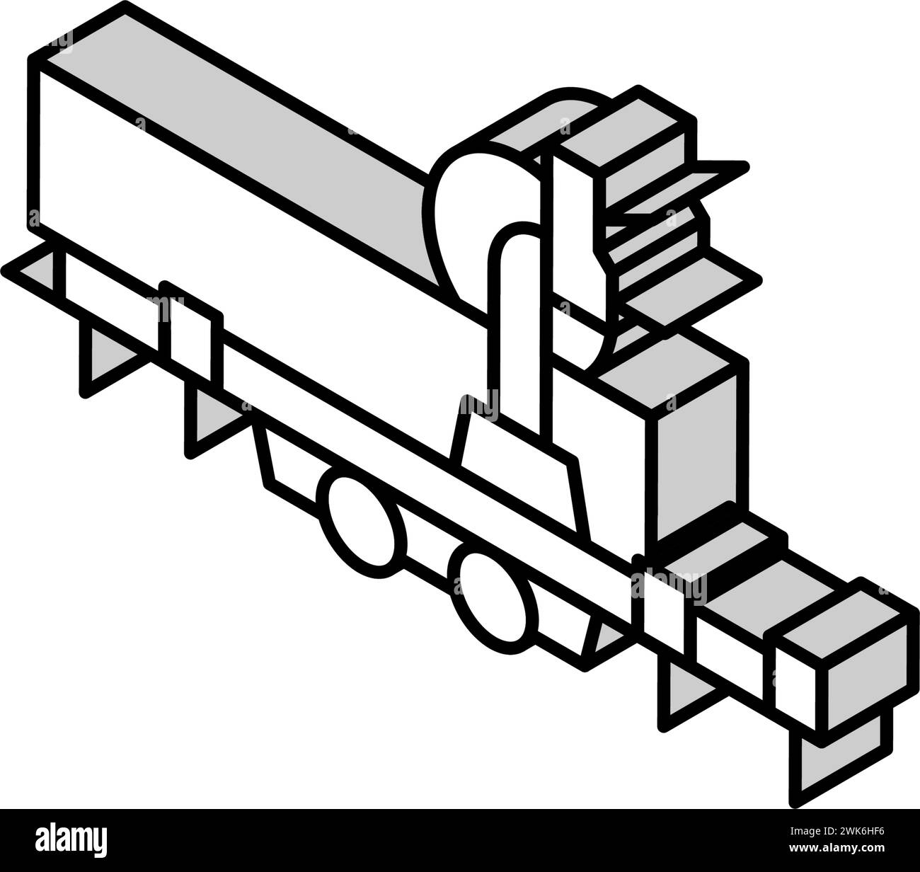 saw trailer isometric icon vector illustration Stock Vector Image & Art ...