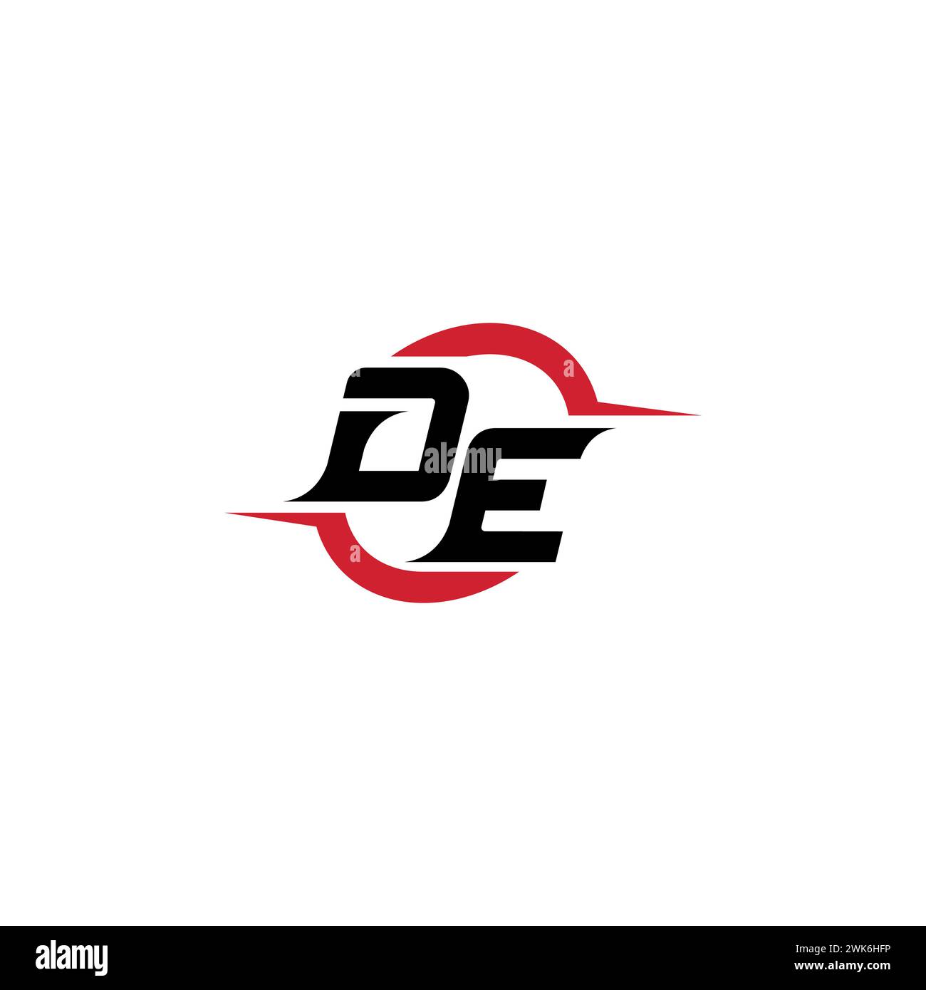 DE initial logo cool and stylish concept for esport or gaming logo as ...