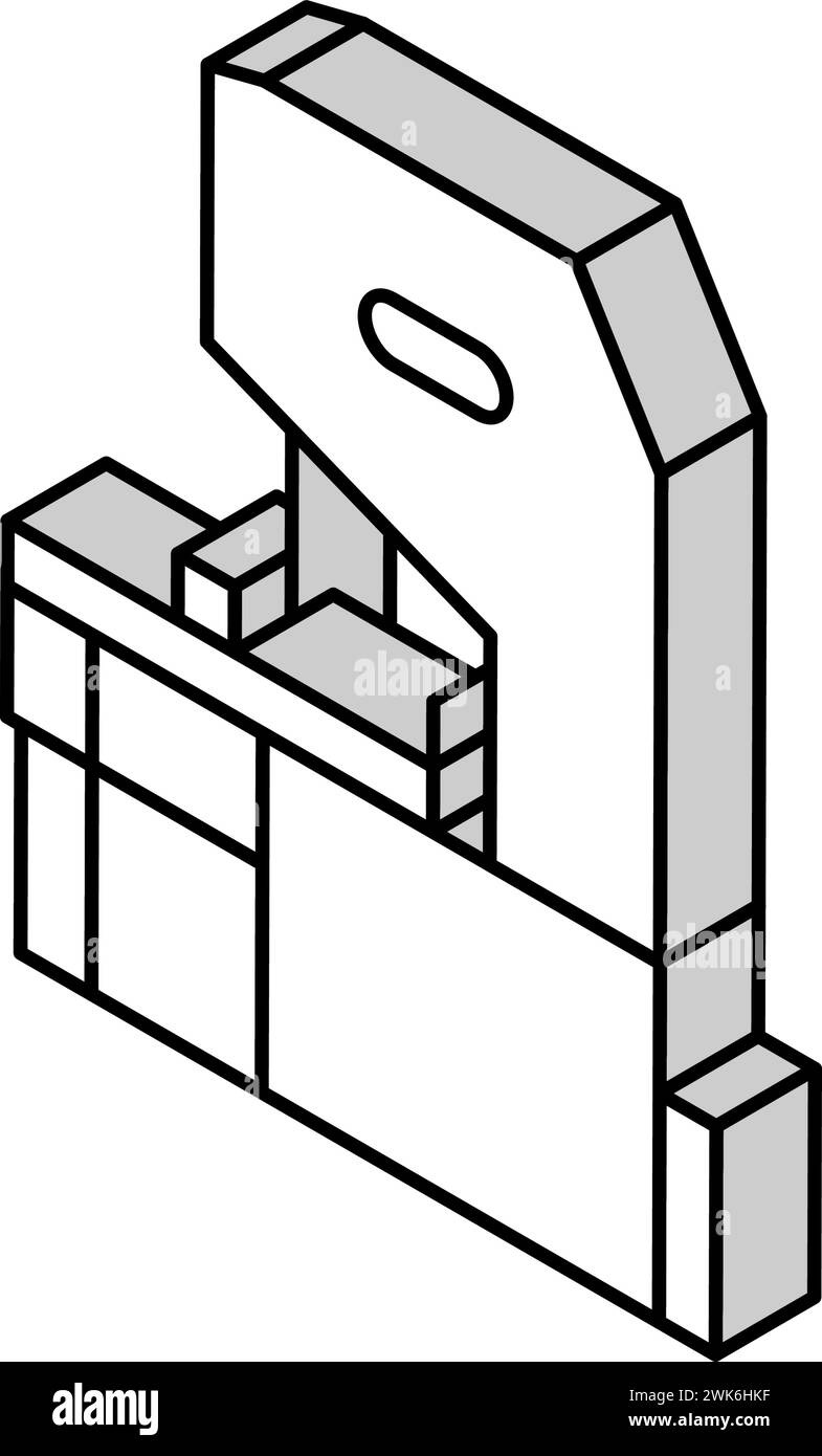 sawmill factory machine isometric icon vector illustration Stock Vector ...