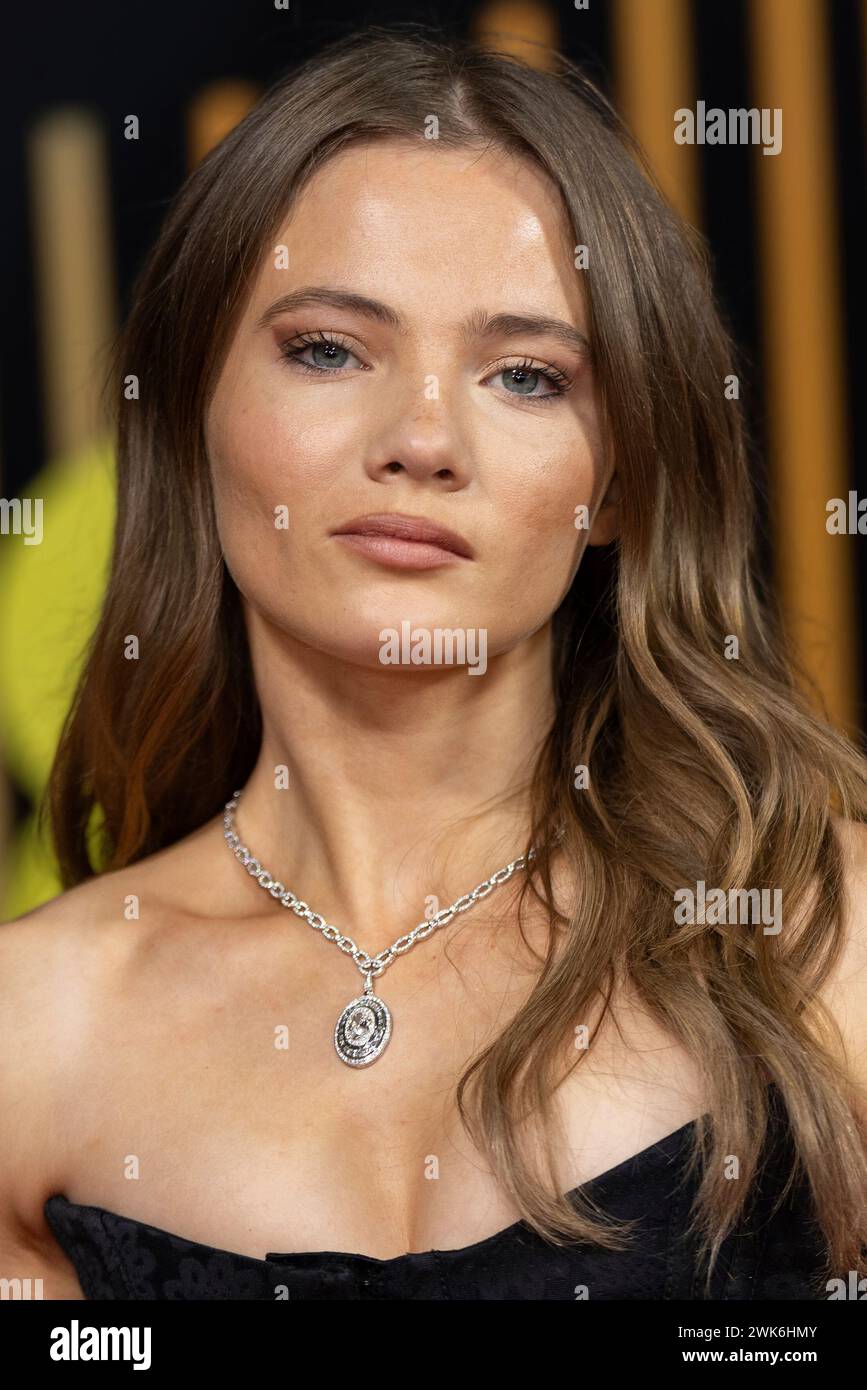 Freya Allen poses for photographers upon arrival at the 77th British Academy Film Awards, BAFTA ...