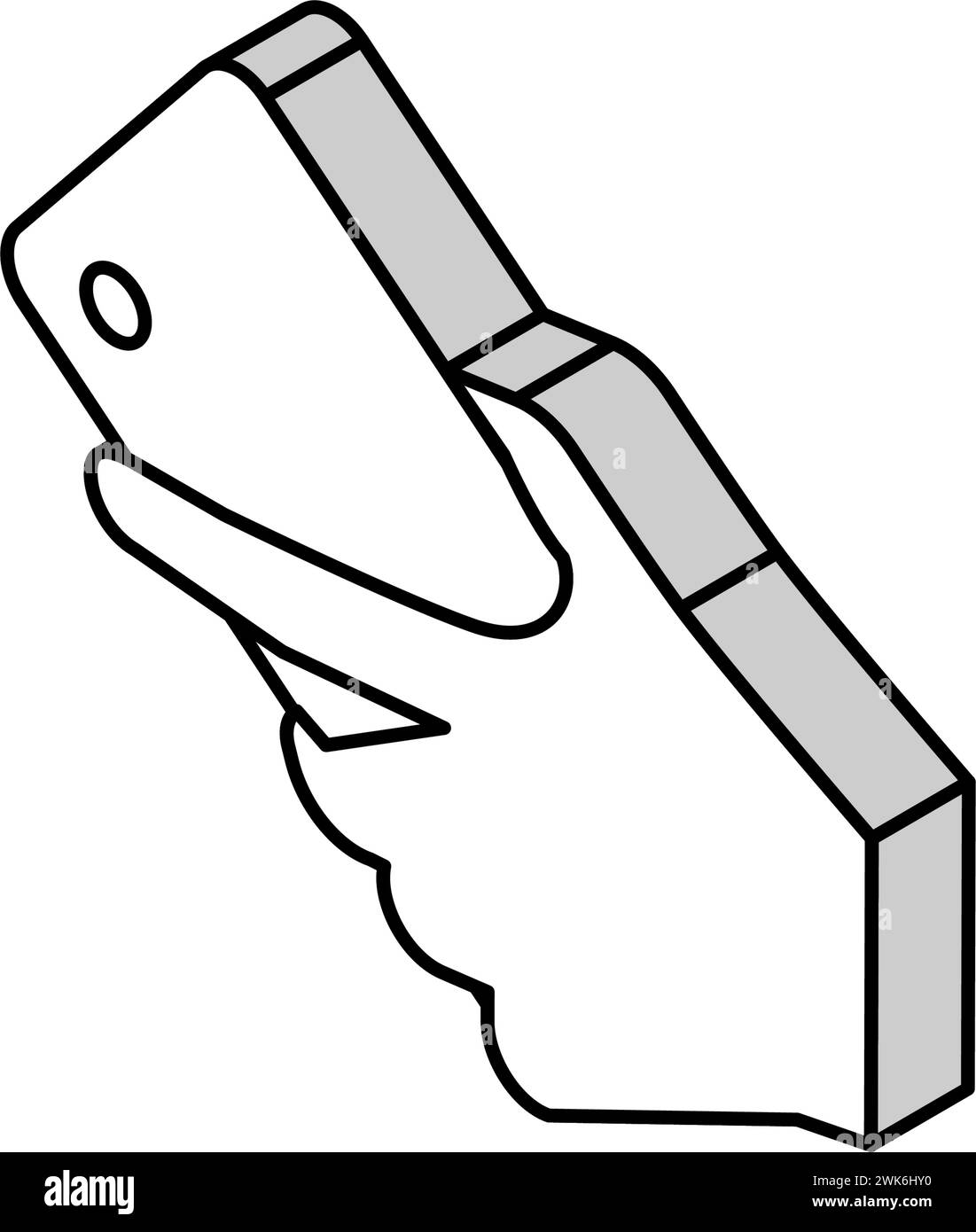 hand carrying smartphone isometric icon vector illustration Stock ...