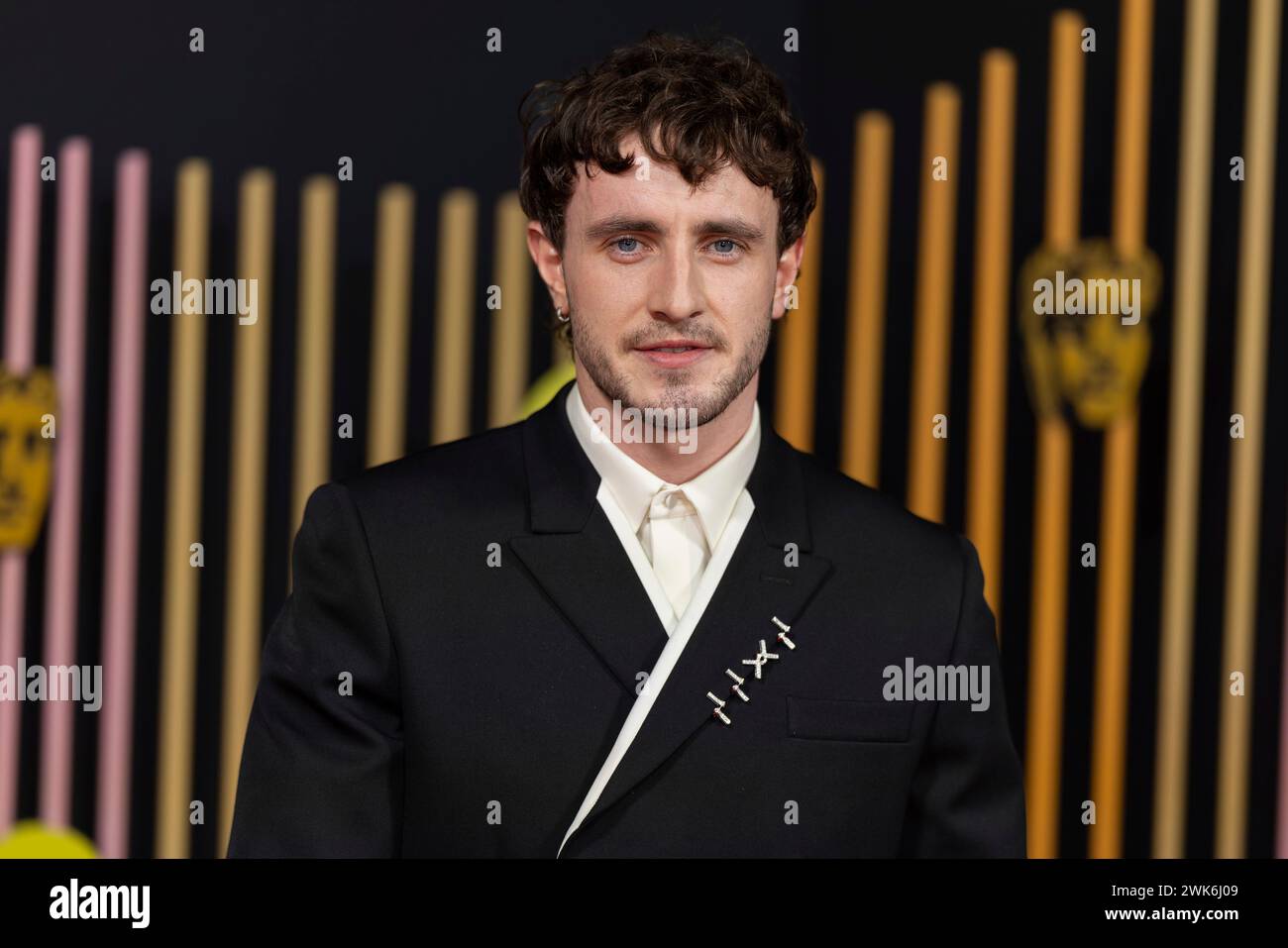 Andrew Scott, left, and Paul Mescal pose for photographers upon arrival ...