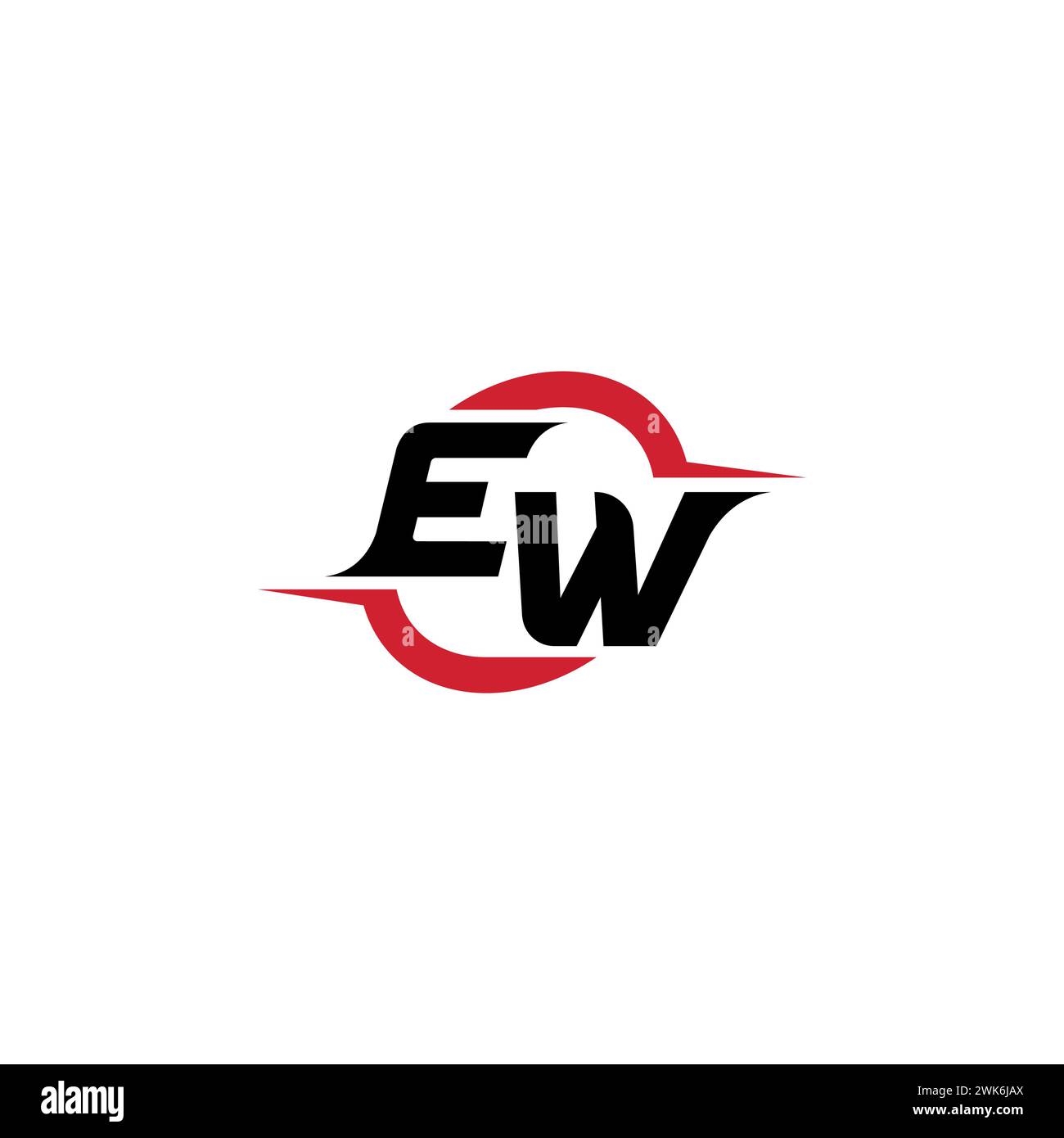 EW initial logo cool and stylish concept for esport or gaming logo as ...