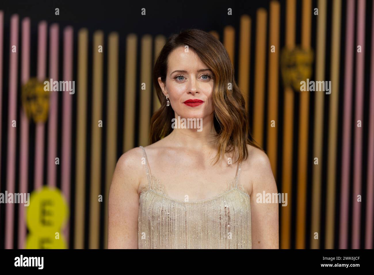 Claire Foy poses for photographers upon arrival at the 77th British ...
