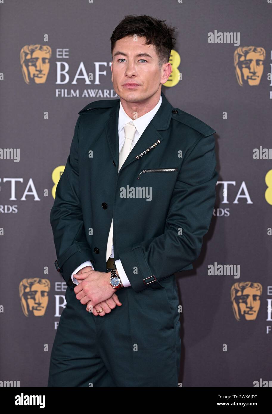 London, UK. February 18th, 2024. Barry Keoghan arriving at the 2024 EE ...