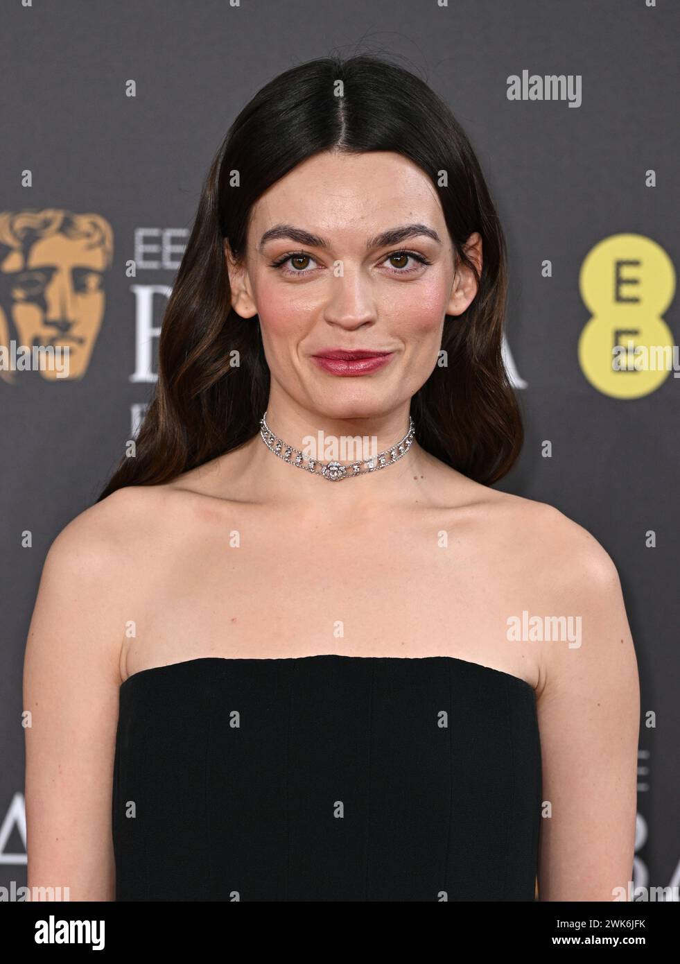 London, UK. February 18th, 2024. Emma Mackey arriving at the 2024 EE ...