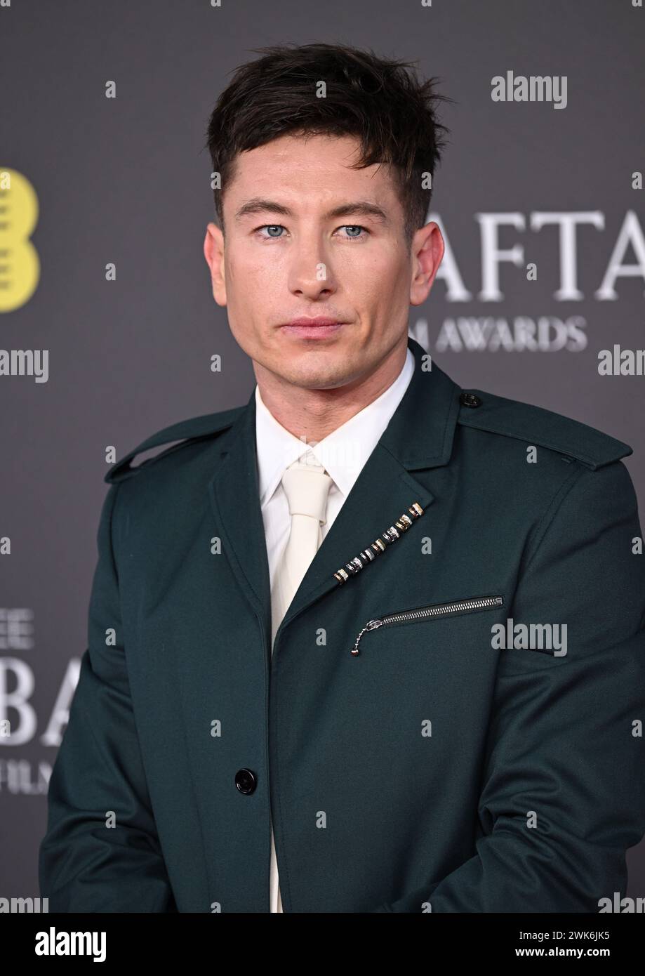 London, UK. February 18th, 2024. Barry Keoghan arriving at the 2024 EE ...