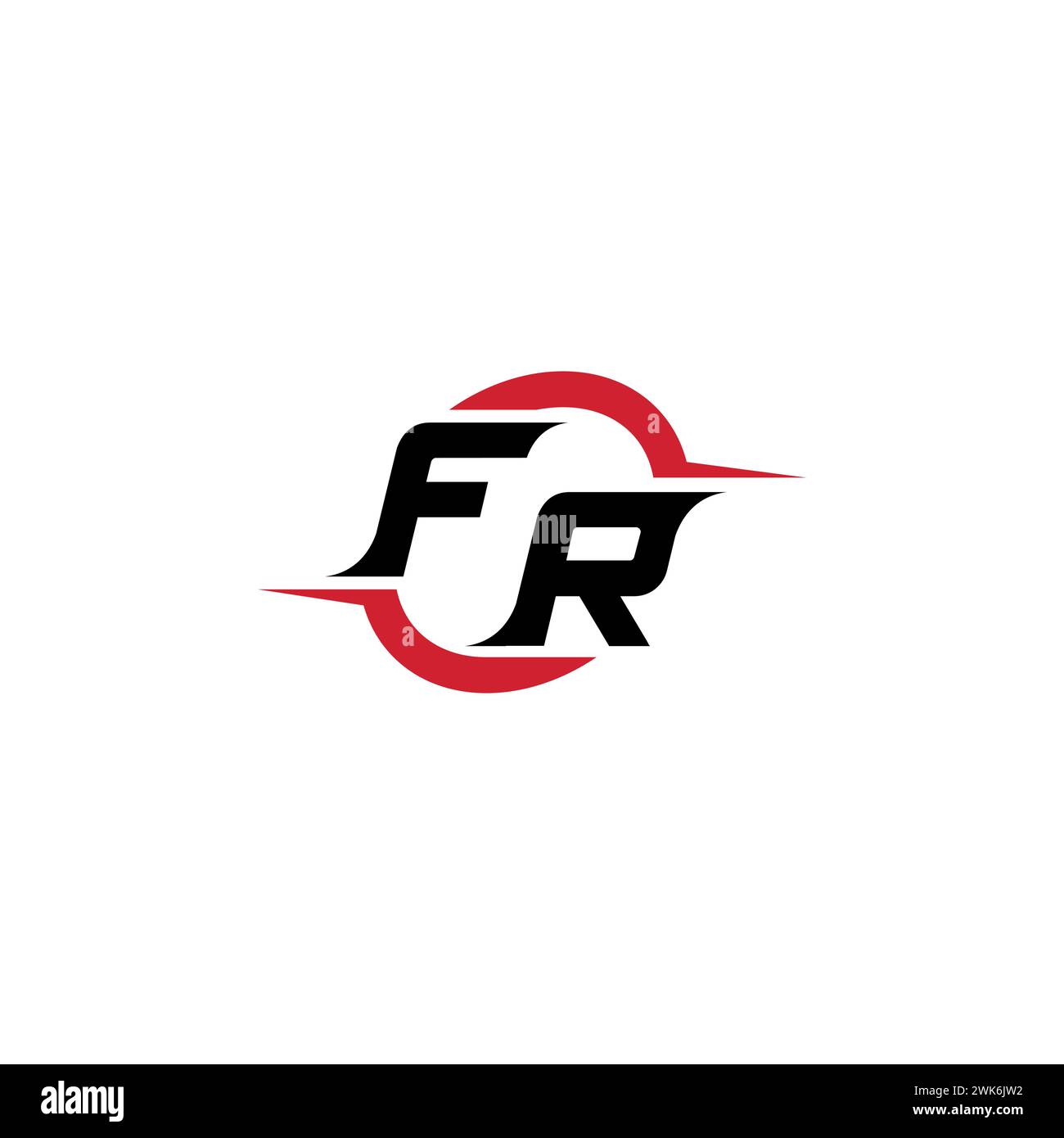 FR initial logo cool and stylish concept for esport or gaming logo as ...