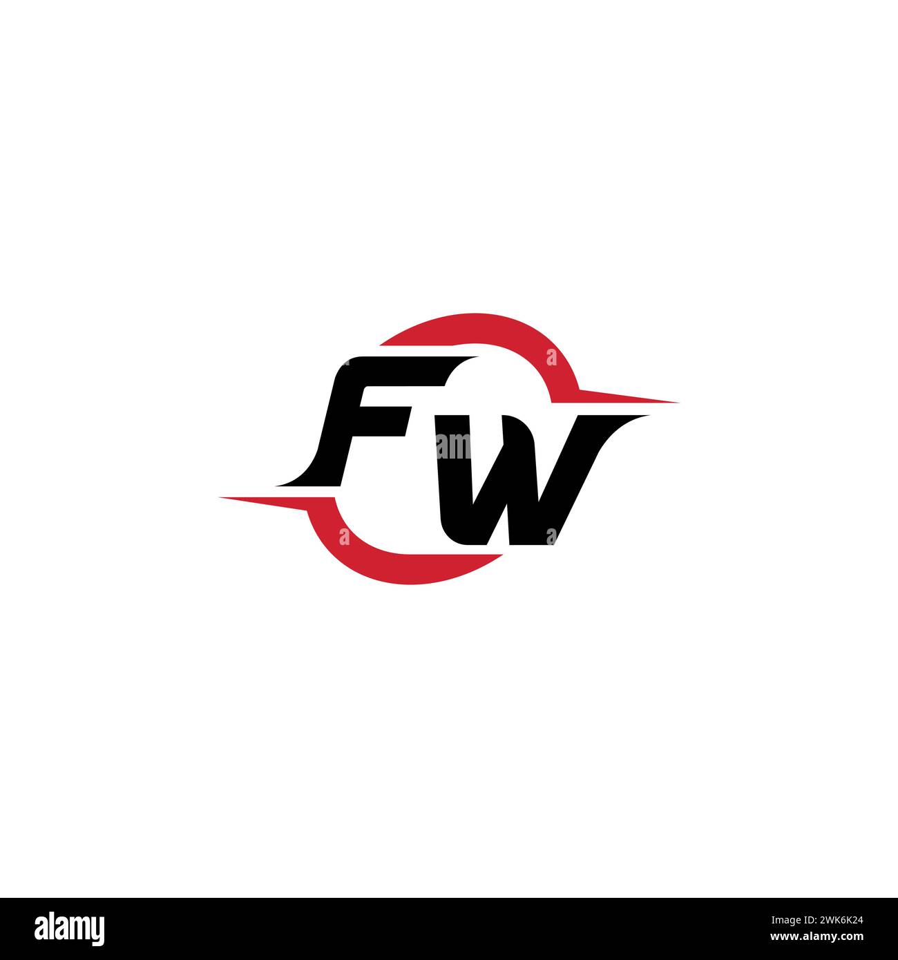 FW initial logo cool and stylish concept for esport or gaming logo as ...