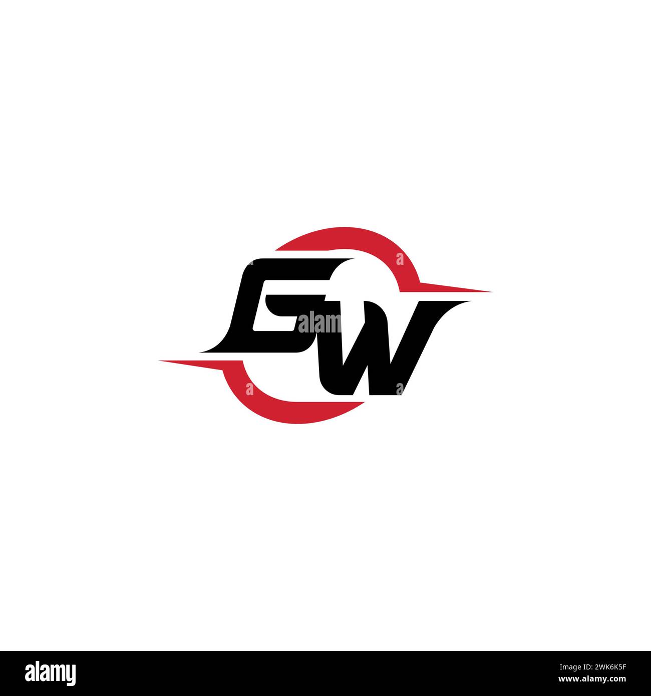 GW initial logo cool and stylish concept for esport or gaming logo as ...