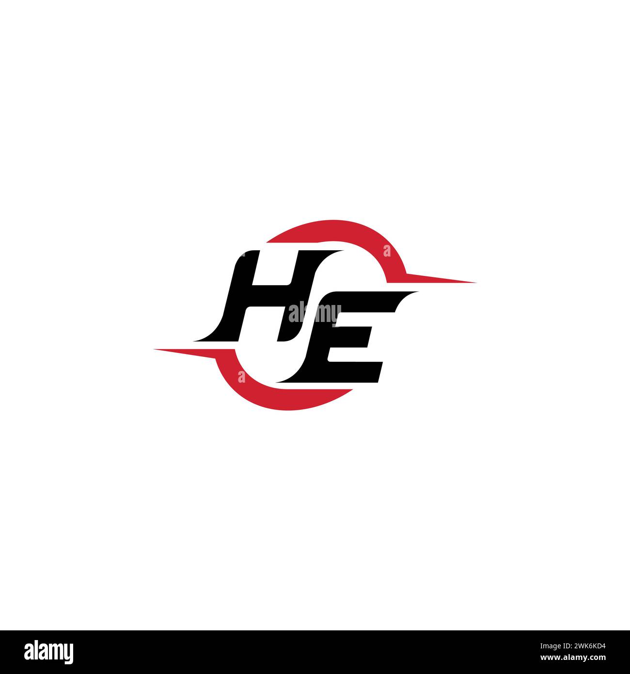 HE initial logo cool and stylish concept for esport or gaming logo as ...