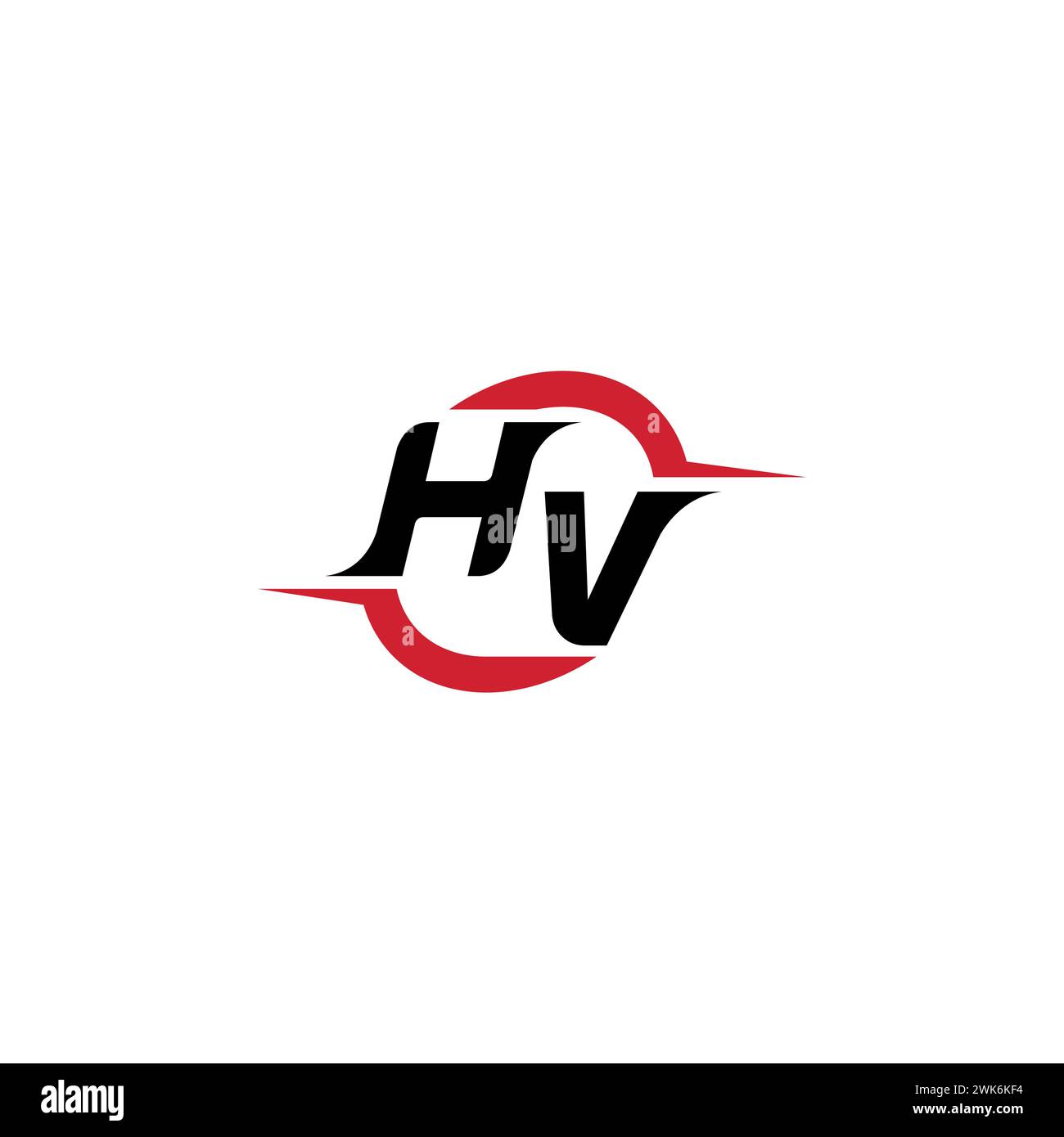HV initial logo cool and stylish concept for esport or gaming logo as your inspirational Stock ...