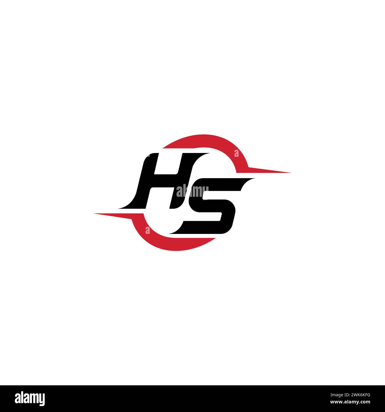 HS initial logo cool and stylish concept for esport or gaming logo as ...