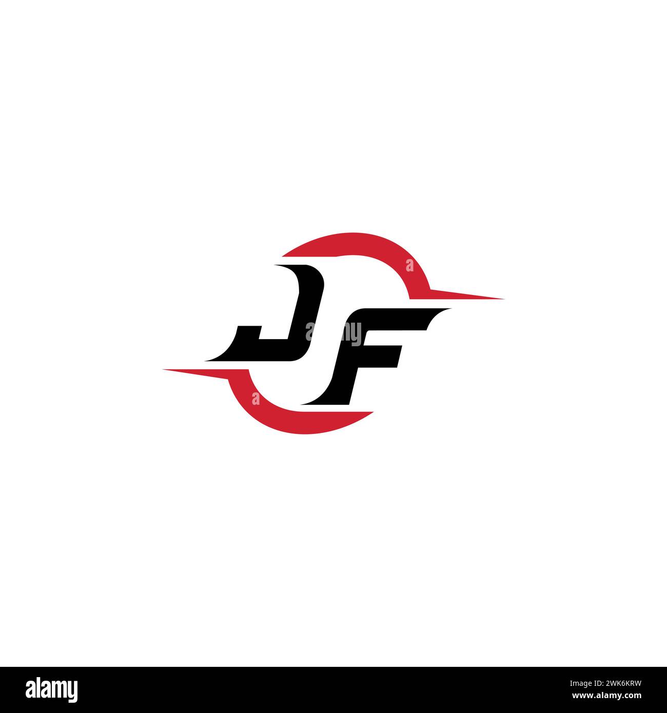 JF initial logo cool and stylish concept for esport or gaming logo as ...