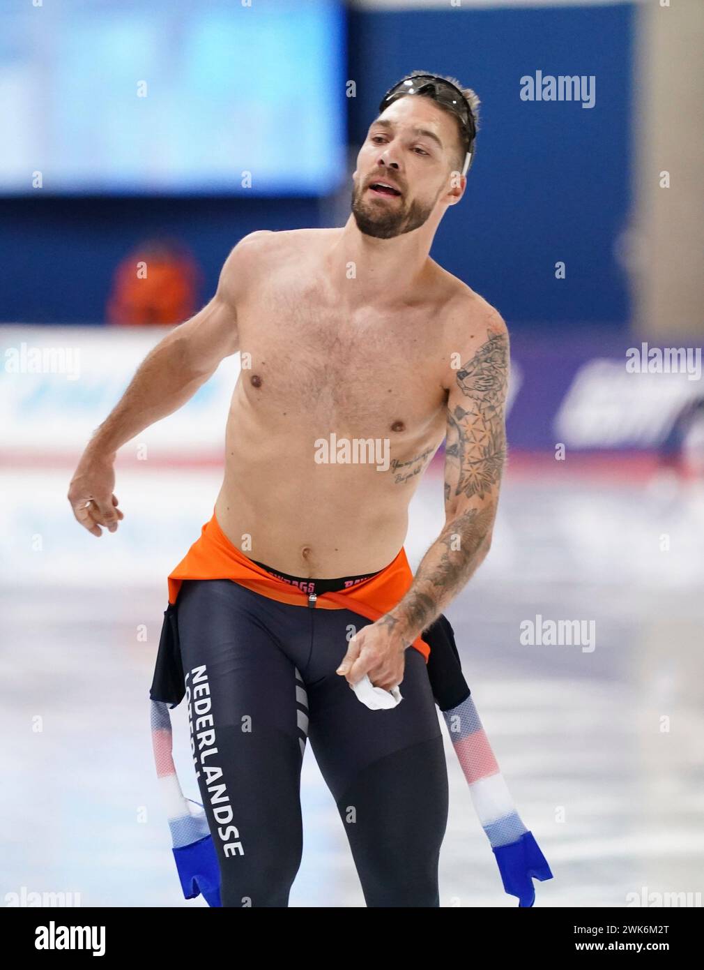 Kjeld Nuis (NED) exhausted after 1500m race men during ISU Single ...