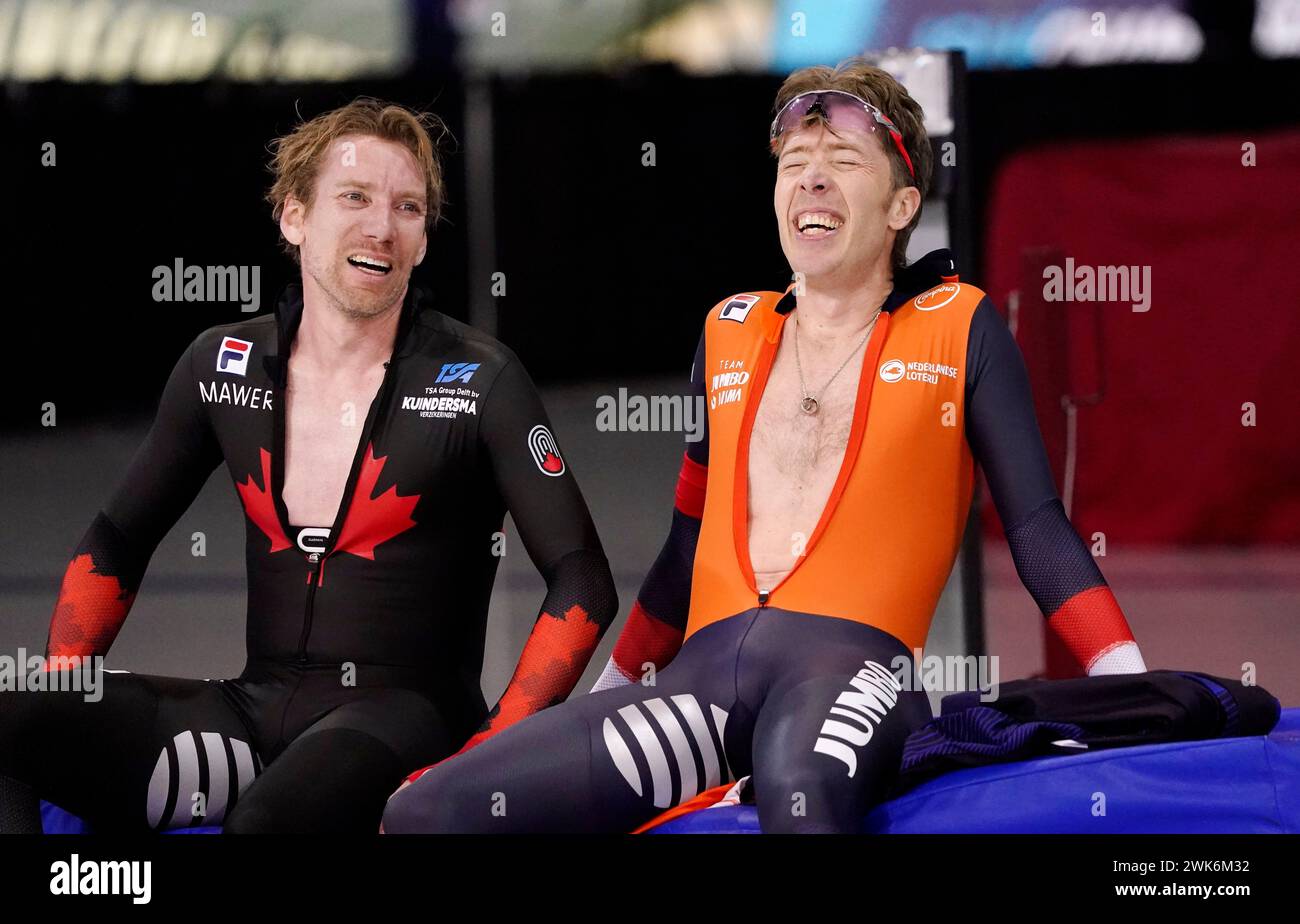 Jorrit Bergsma (NED) and Ted Jan Bloemen (CAN) 10.000m men during ISU ...