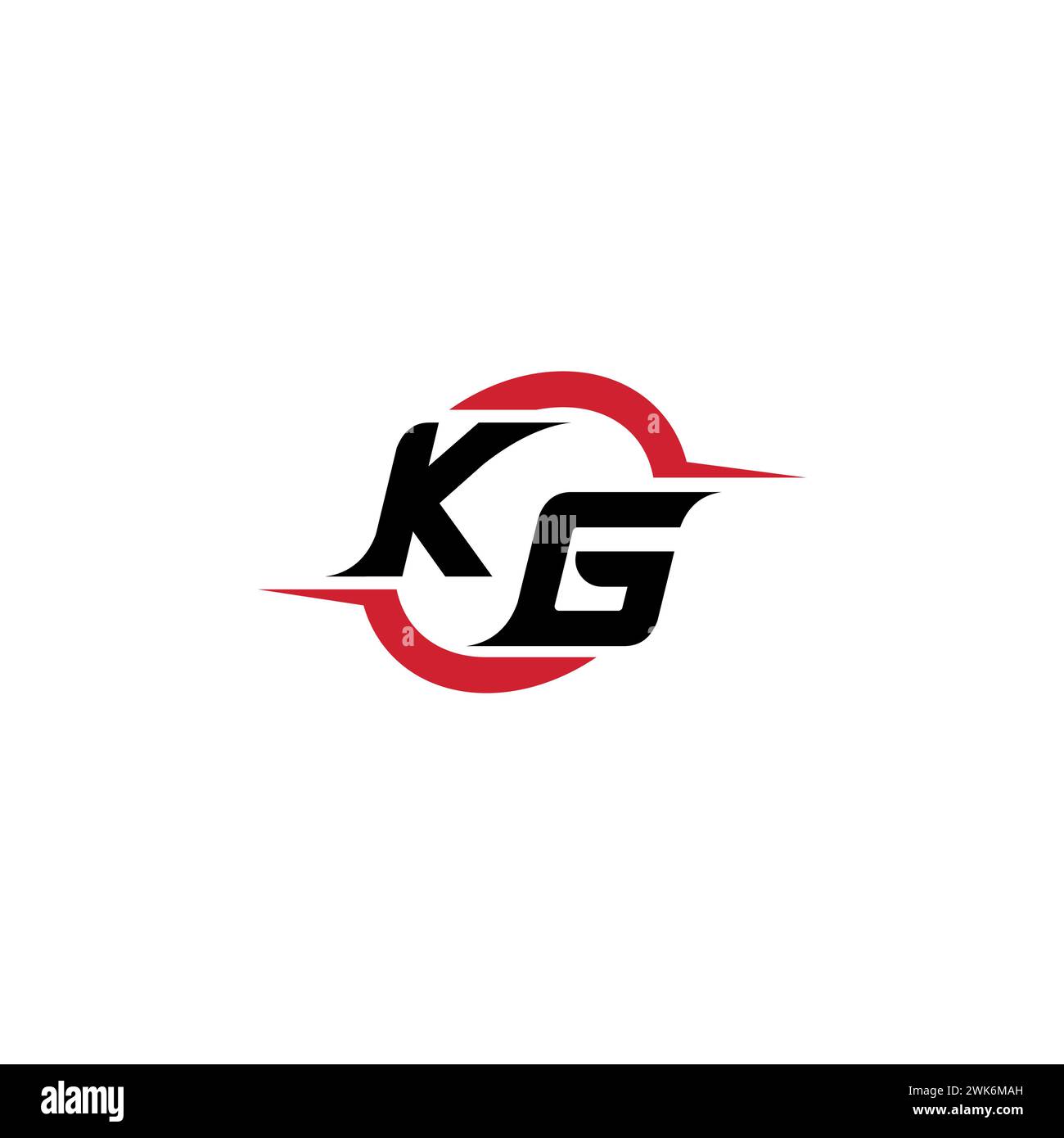 KG initial logo cool and stylish concept for esport or gaming logo as ...