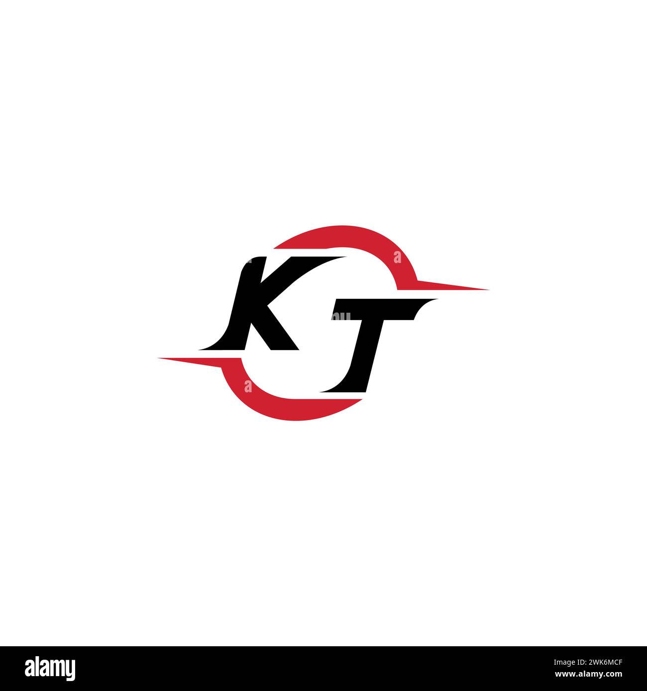 KT initial logo cool and stylish concept for esport or gaming logo as ...