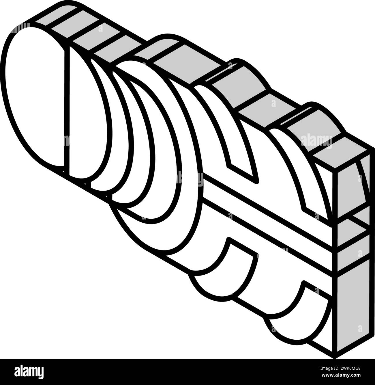 threaded fittings isometric icon vector illustration Stock Vector Image ...