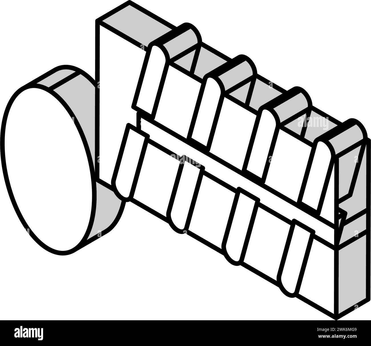 epoxy coated fittings isometric icon vector illustration Stock Vector ...