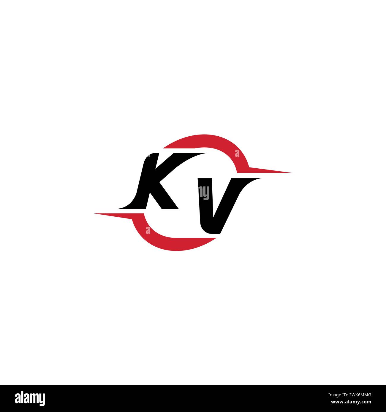 KV initial logo cool and stylish concept for esport or gaming logo as ...