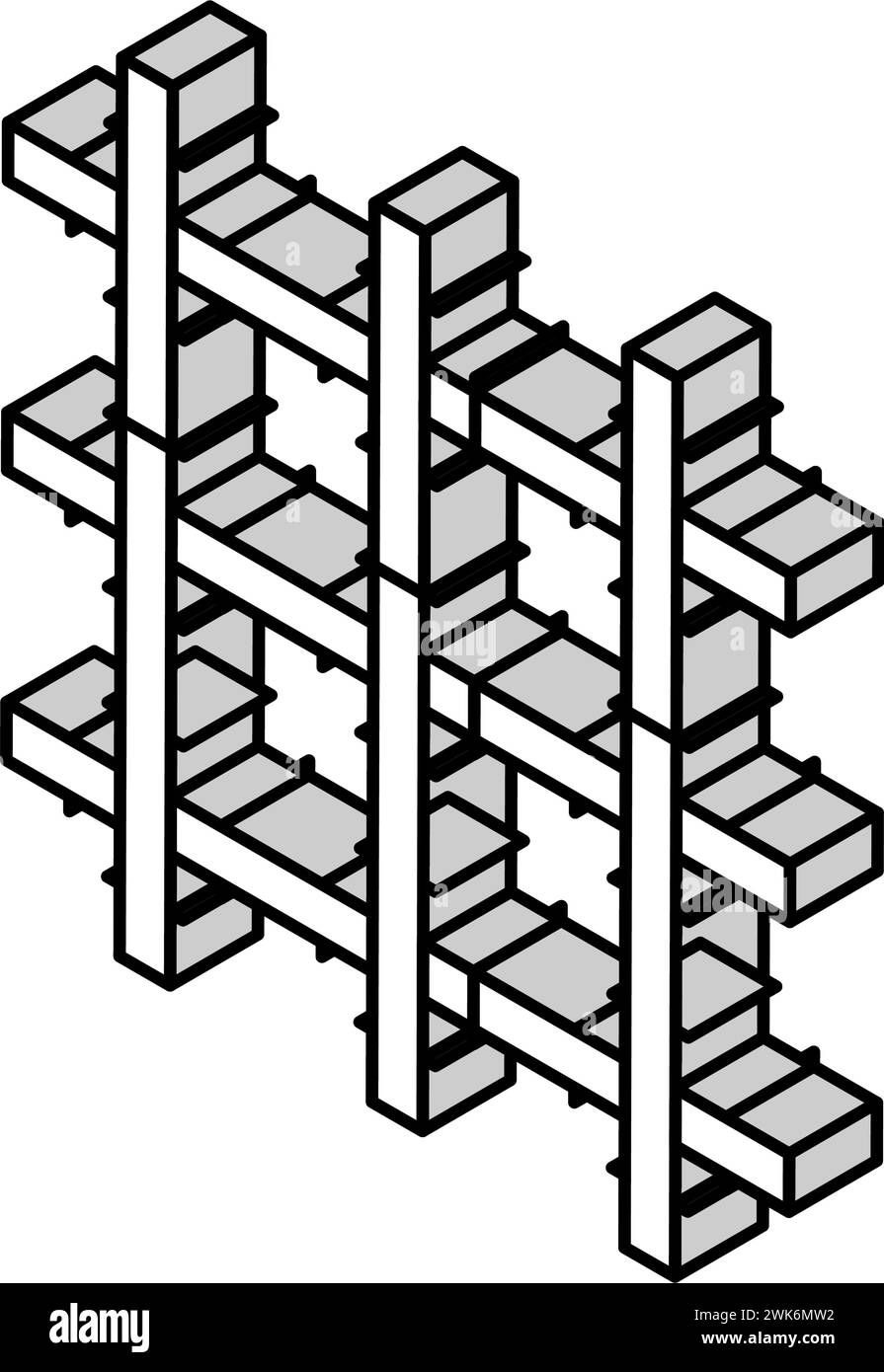 Steel wire mesh concrete floor Cut Out Stock Images & Pictures - Alamy