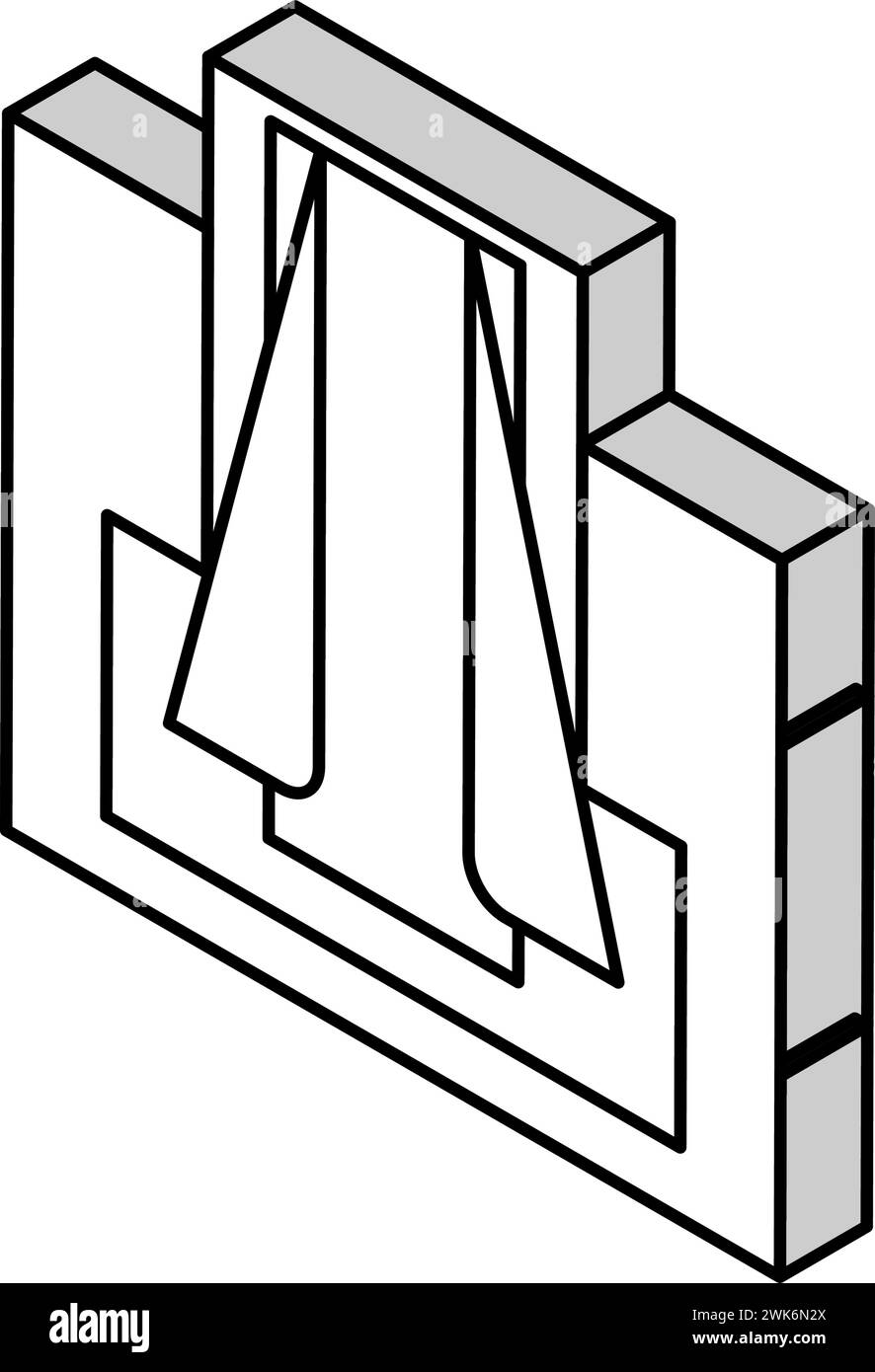 reinforcement in foundation isometric icon vector illustration Stock ...