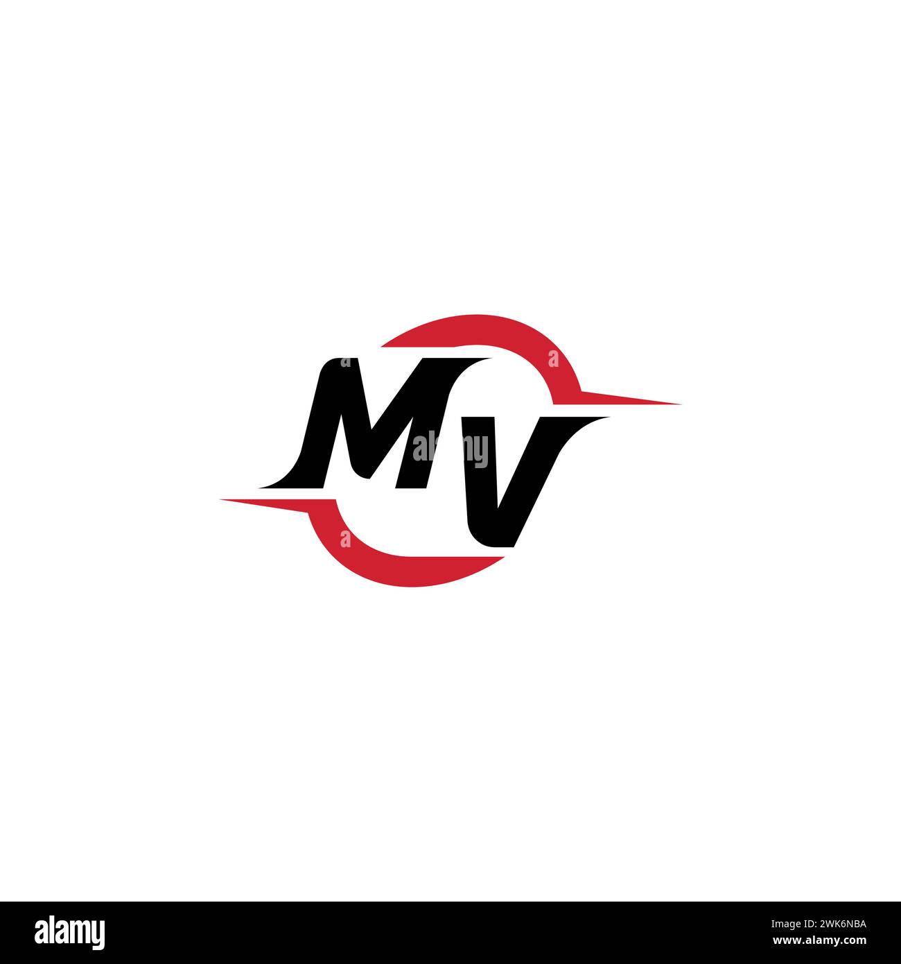 MV initial logo cool and stylish concept for esport or gaming logo as ...