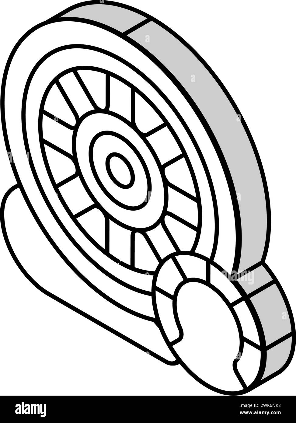 car wheel air inflating isometric icon vector illustration Stock Vector ...
