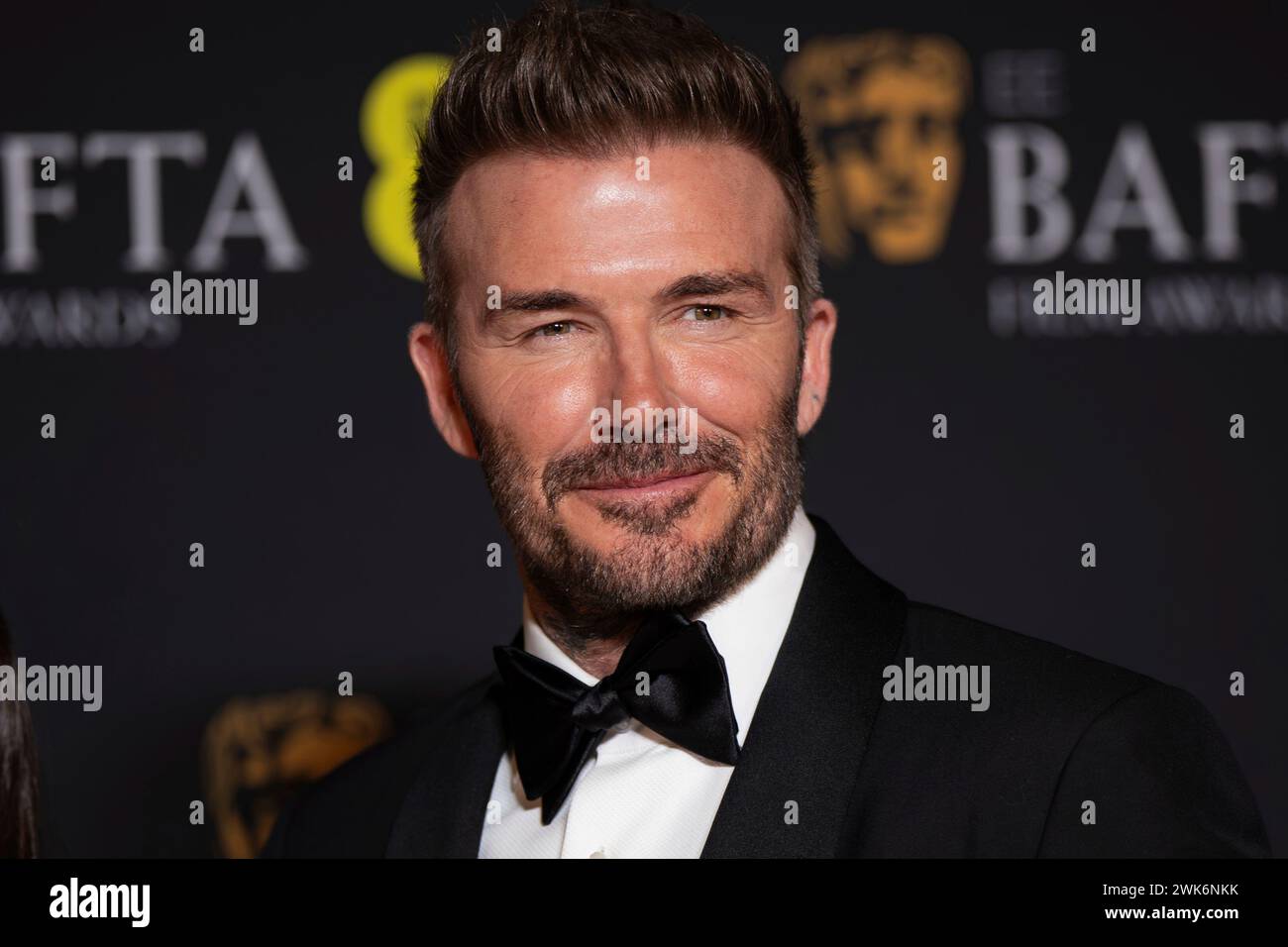 David Beckham poses for photographers at the 77th British Academy Film ...