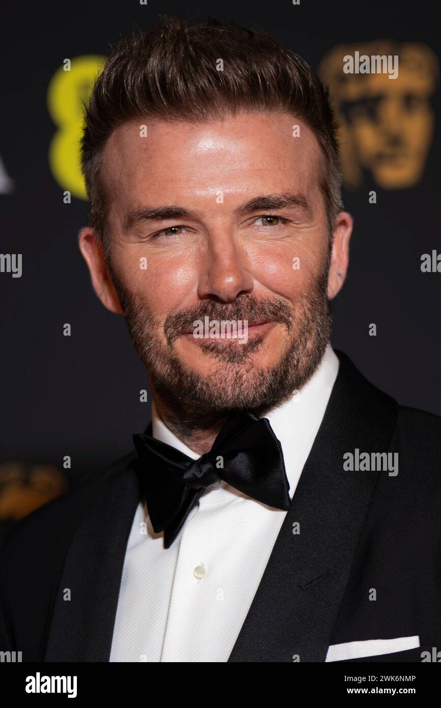 David Beckham poses for photographers at the 77th British Academy Film ...