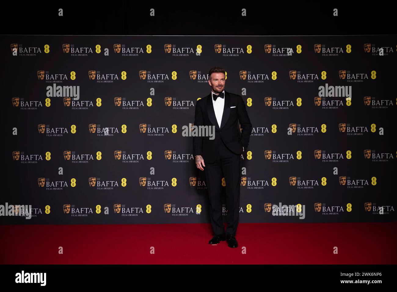 David Beckham poses for photographers at the 77th British Academy Film ...