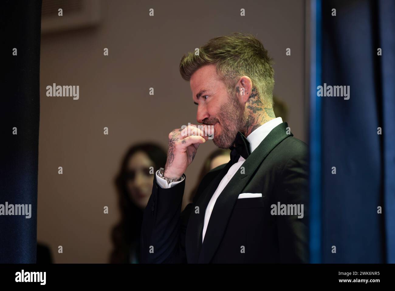 David Beckham poses for photographers at the 77th British Academy Film ...