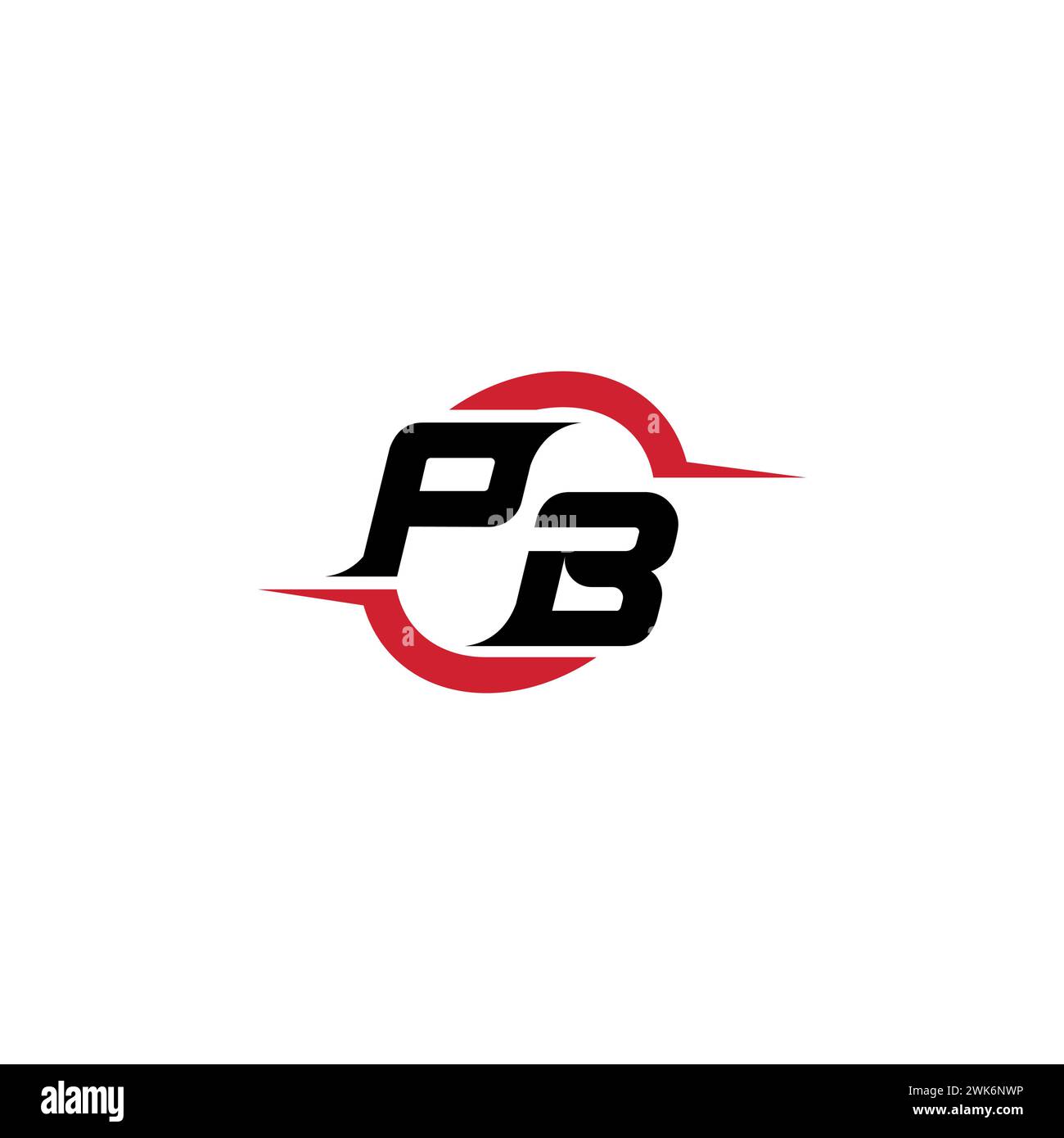 PB initial logo cool and stylish concept for esport or gaming logo as ...