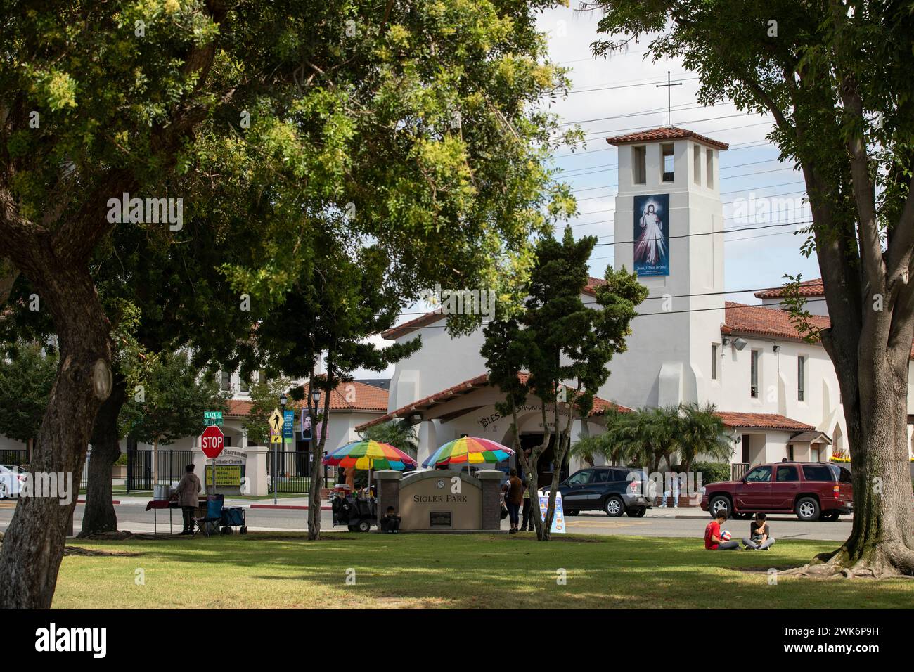 Westminster, California, USA - October 1, 2023: Afternoon light shines ...