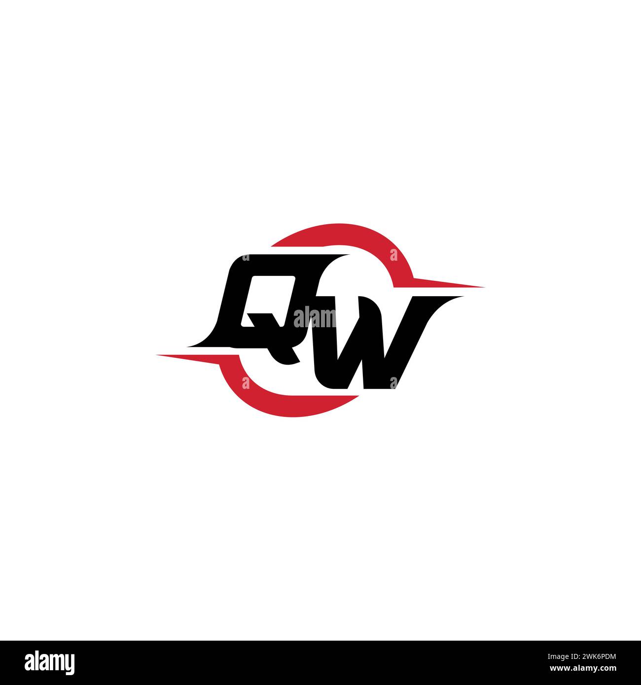 QW initial logo cool and stylish concept for esport or gaming logo as ...