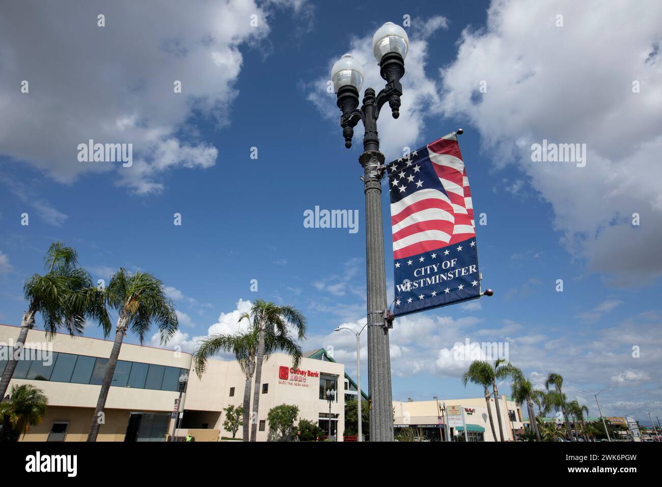 Westminster, California, USA - October 1, 2023: Afternoon light shines ...