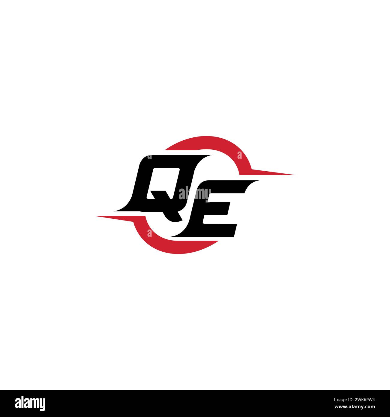 QE initial logo cool and stylish concept for esport or gaming logo as your inspirational Stock ...