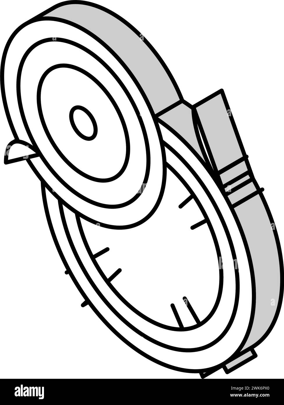 spinning reel isometric icon vector illustration Stock Vector Image ...