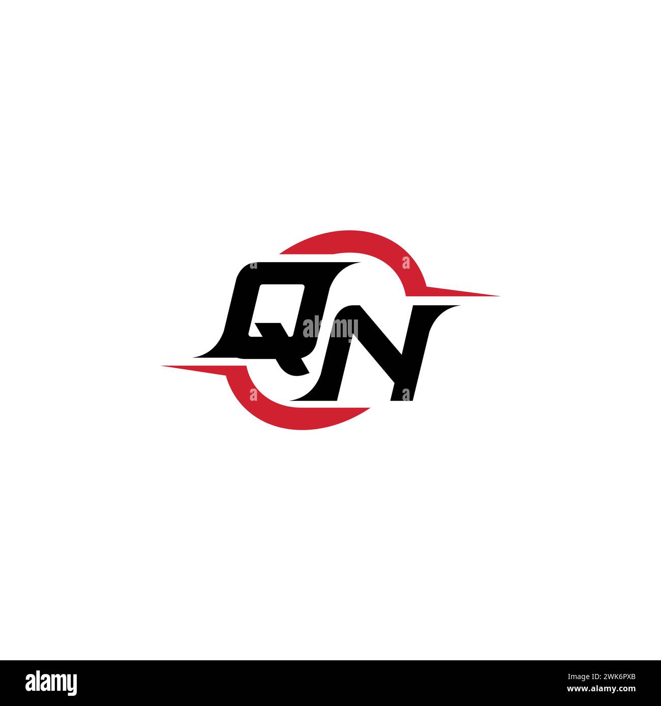 QN initial logo cool and stylish concept for esport or gaming logo as your inspirational Stock ...