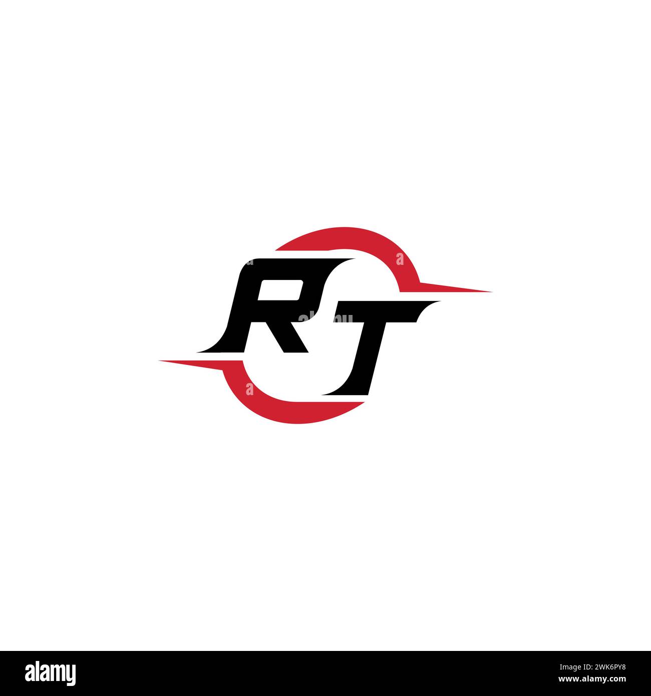 RT initial logo cool and stylish concept for esport or gaming logo as ...