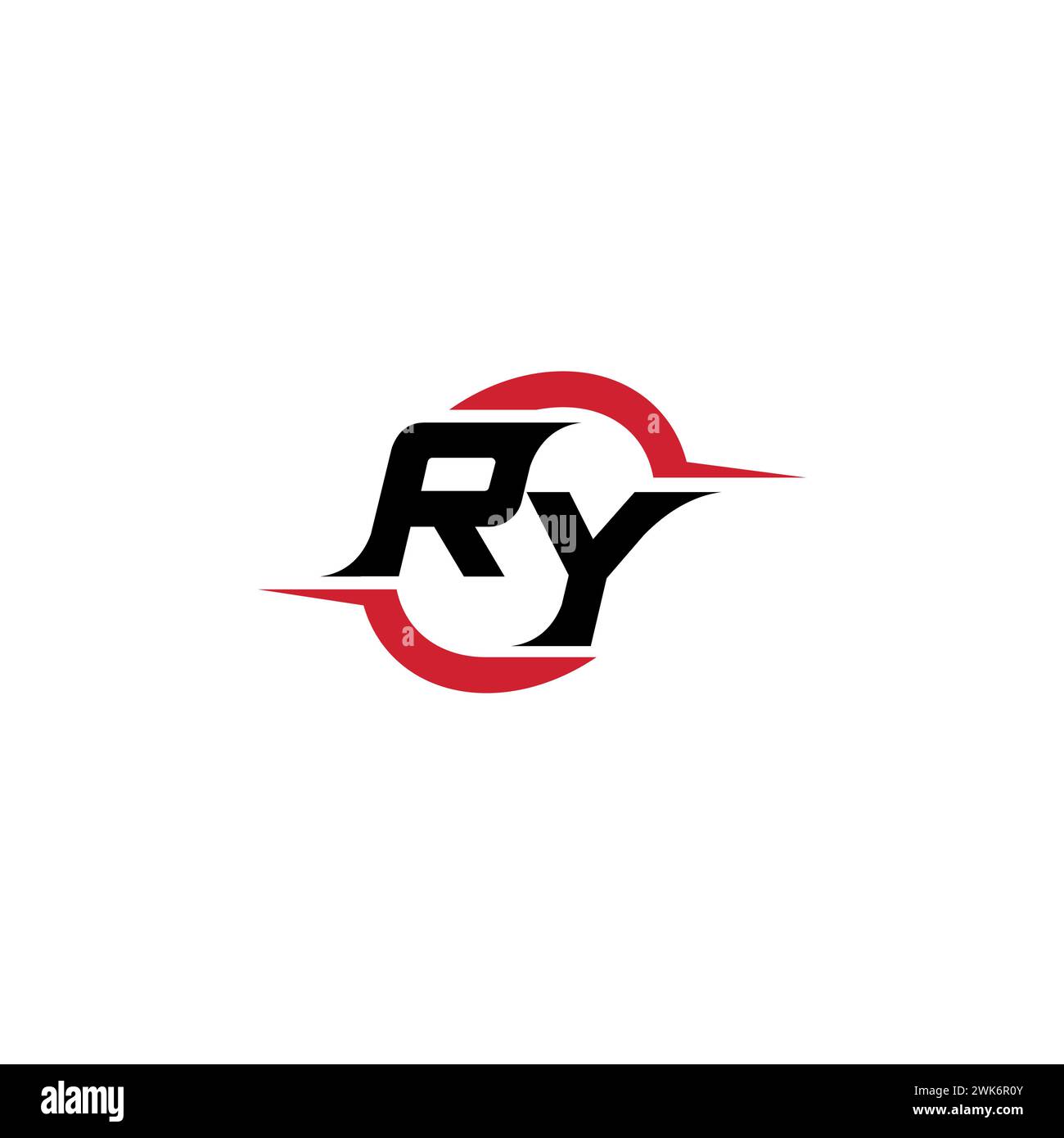 RY initial logo cool and stylish concept for esport or gaming logo as ...