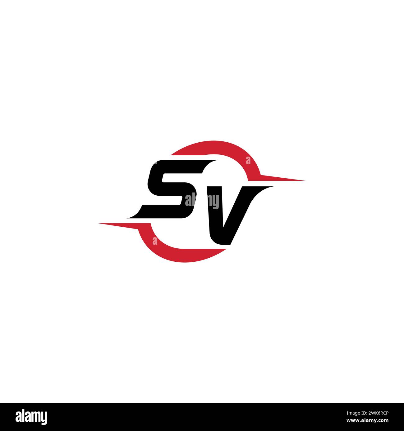SV initial logo cool and stylish concept for esport or gaming logo as ...