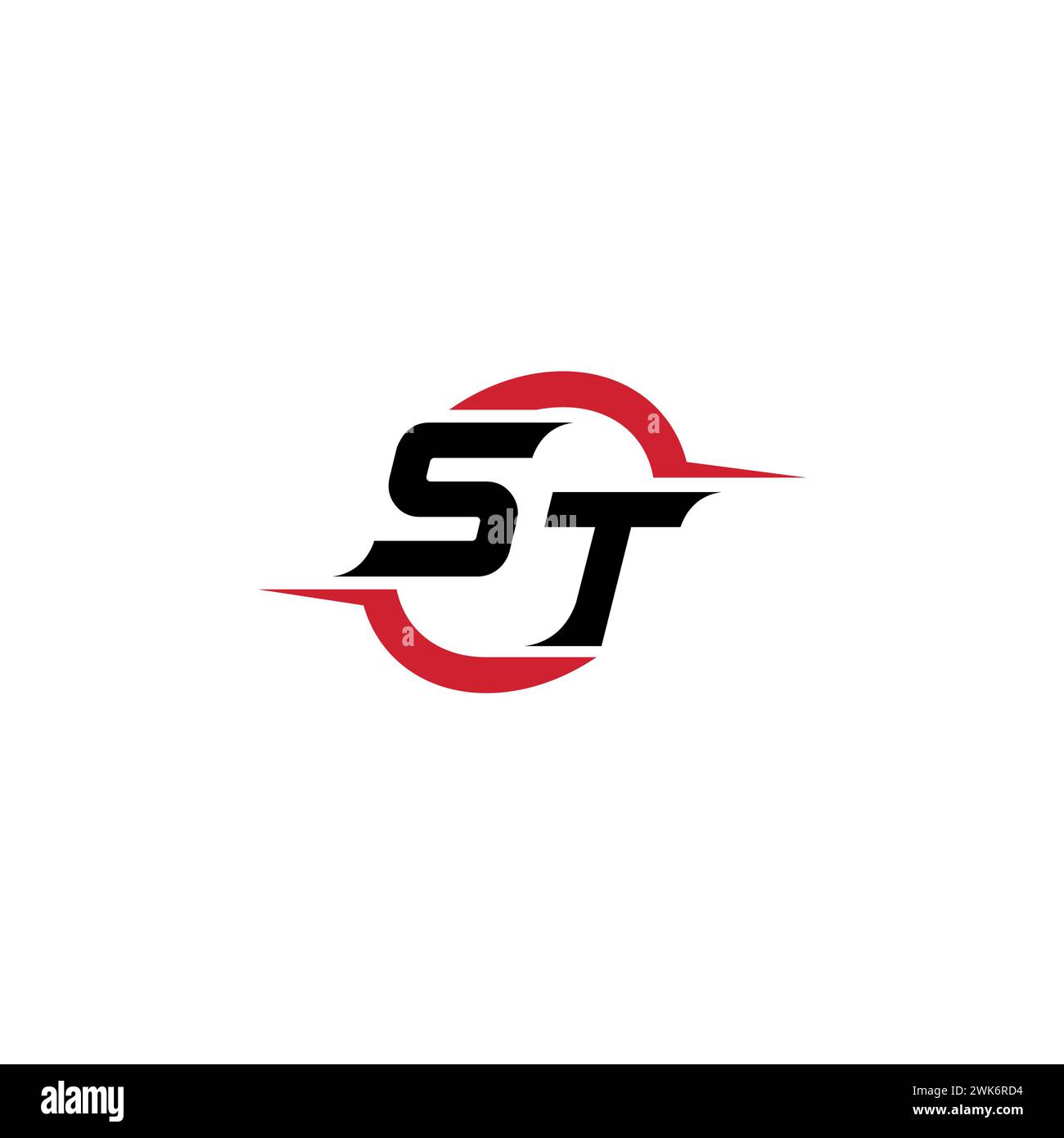 ST initial logo cool and stylish concept for esport or gaming logo as ...