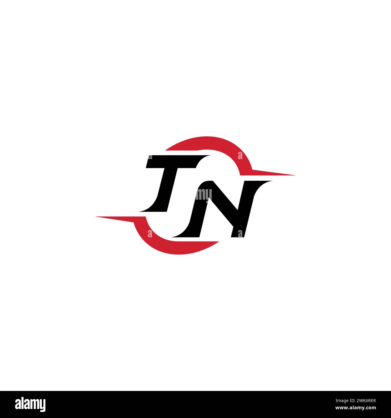 TN initial logo cool and stylish concept for esport or gaming logo as ...