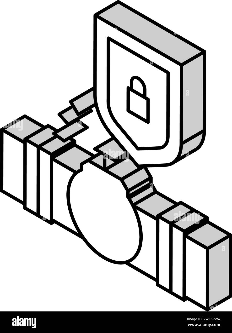 protection system of pipeline construction isometric icon vector ...