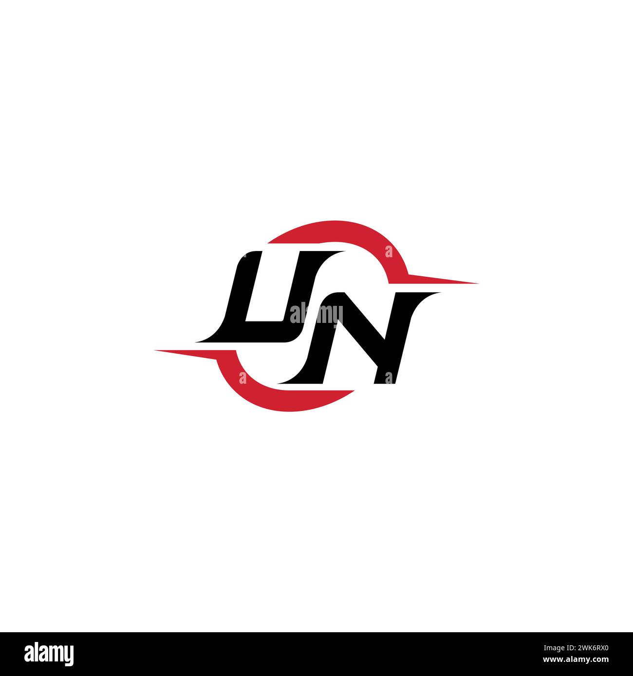 UN initial logo cool and stylish concept for esport or gaming logo as ...