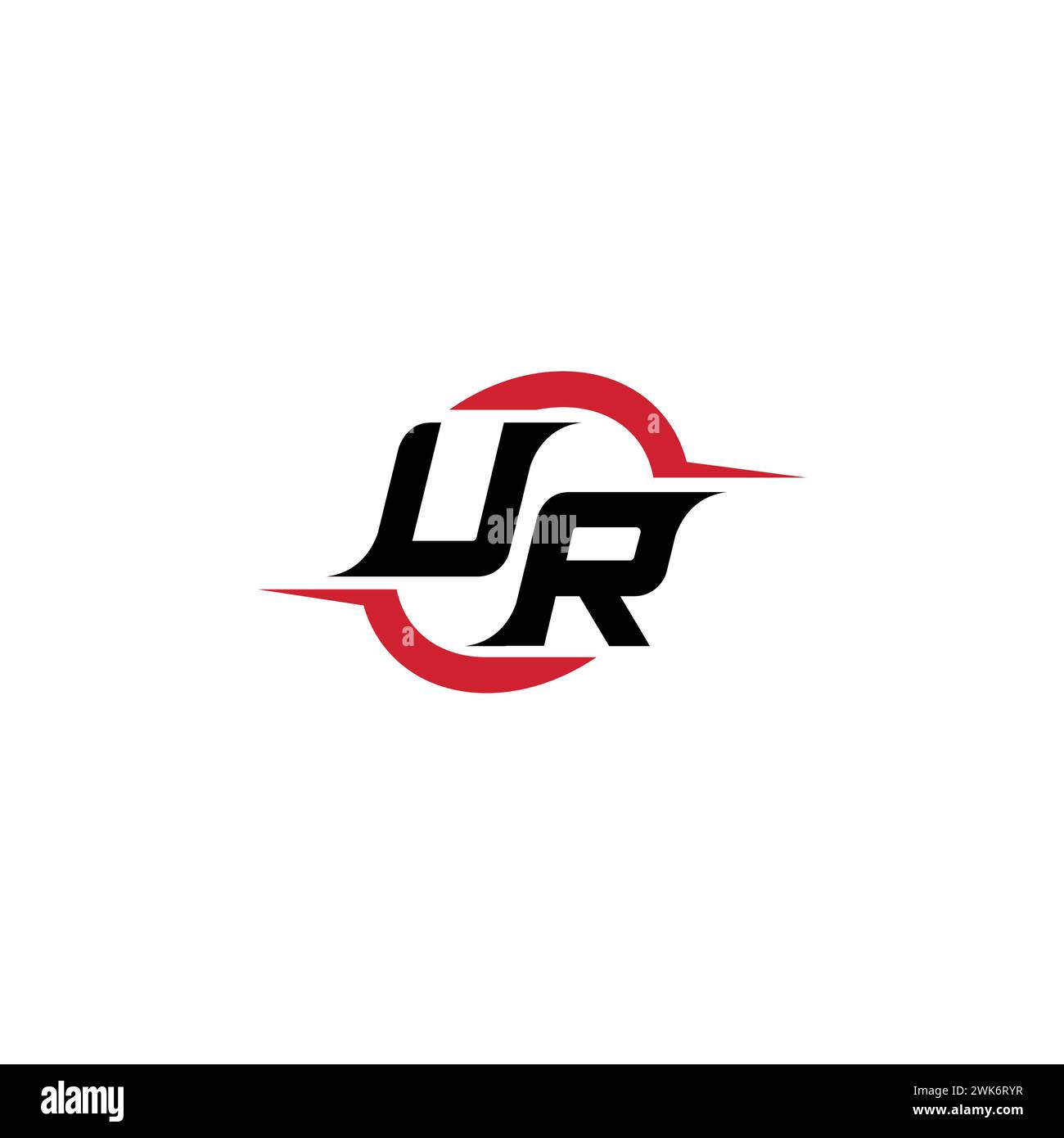 UR initial logo cool and stylish concept for esport or gaming logo as your inspirational Stock ...