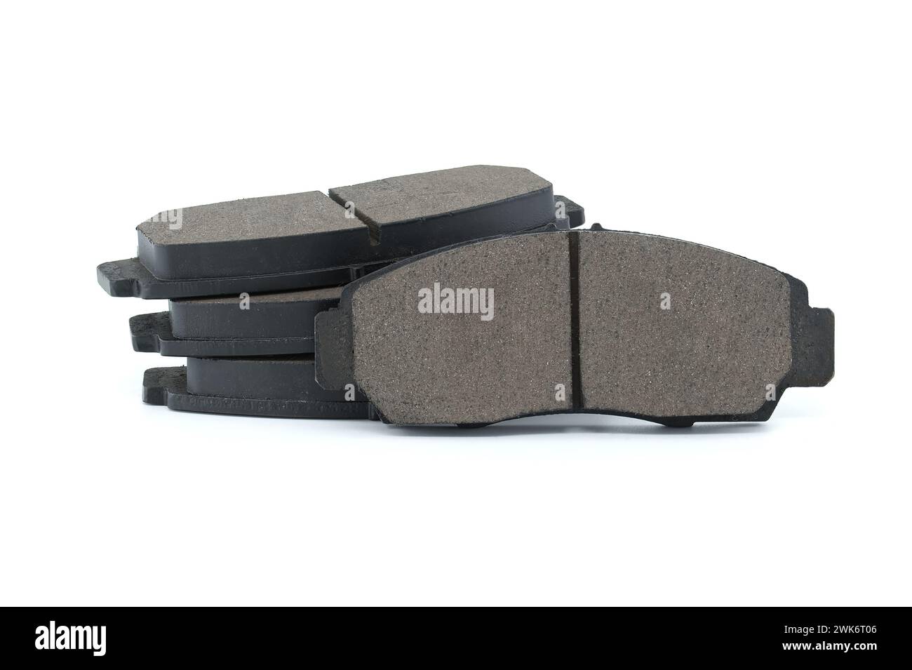 Set of auto brake pads isolated on white background, brake parts ...