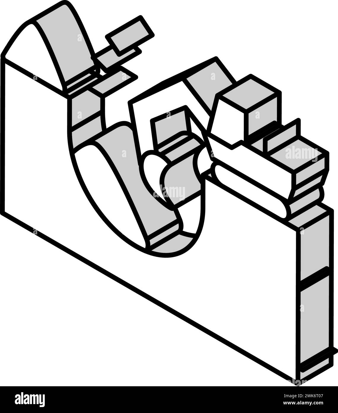 excavator excavate pit for pipeline construction isometric icon vector ...